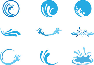 Water splash logo Royalty Free Vector Image - VectorStock