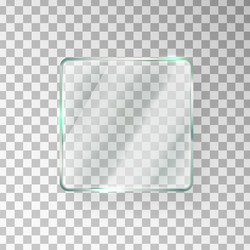 Square glass texture bright mirror panel glossy Vector Image