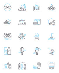 Instant gratification linear icons set Royalty Free Vector
