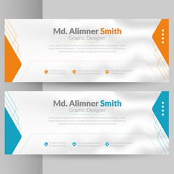 Personal facebook cover page design Royalty Free Vector