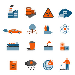 Set images air pollution sources Royalty Free Vector Image