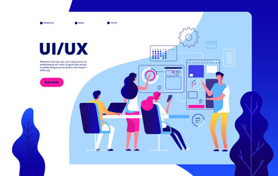 Ui ux user interface and user experience banner Vector Image
