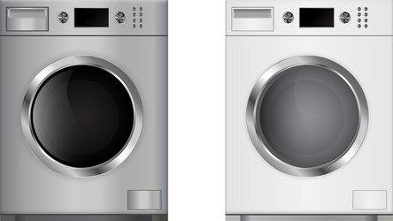 Colorful washing machines set Royalty Free Vector Image