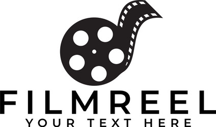 Movie film editor logo design template Royalty Free Vector