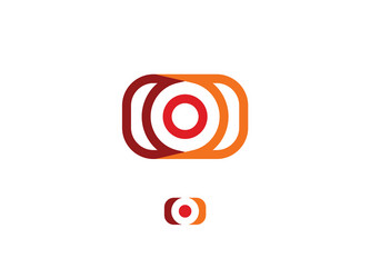 Camera abstract logo template minimal Royalty Free Vector