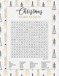 Black and white christmas word search puzzle Vector Image