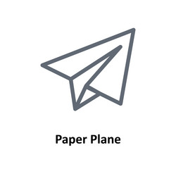 Paper plane fill outline icons simple sto Vector Image