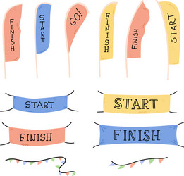 Start and finish banner Royalty Free Vector Image