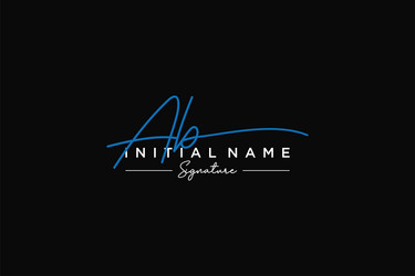 Initial ab signature logo template hand drawn Vector Image
