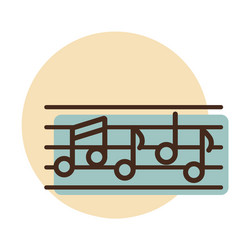 Stave and music notes icon Royalty Free Vector Image