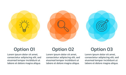3 steps infographic design template for diagram Vector Image