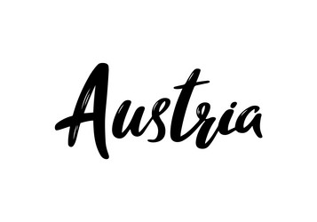 Croatia lettering handwritten country name Vector Image