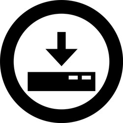 Server black color icon Royalty Free Vector Image