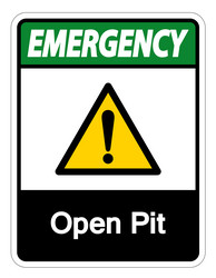 Open pit sign isolate on white background eps10 Vector Image