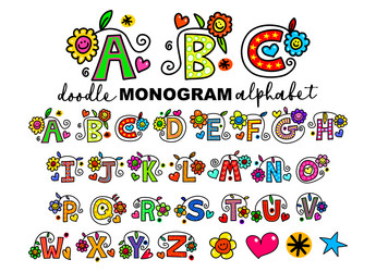 Letter Alphabet Doodle Vector Images (over 14,000)