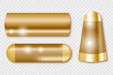 Golden geometric shapes objects Royalty Free Vector Image