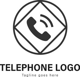 Telephone logo template design Royalty Free Vector Image