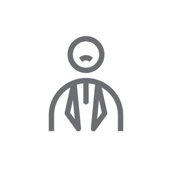 Business man icon with black outline Royalty Free Vector
