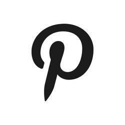 Social media symbol pinterest Royalty Free Vector Image