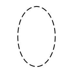 Tracing alphabet letter o prewriting dotted line Vector Image