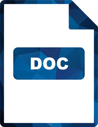 Doc icon Royalty Free Vector Image - VectorStock