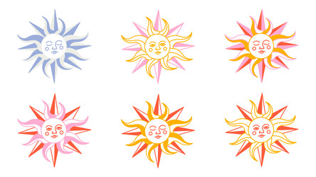 Magic background groovy in retro trend style Vector Image