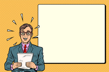 Professional comedian at stage in stand up comedy Vector Image