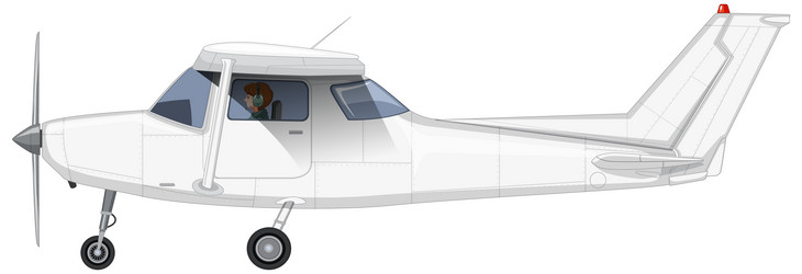 Front view of light aircraft Royalty Free Vector Image