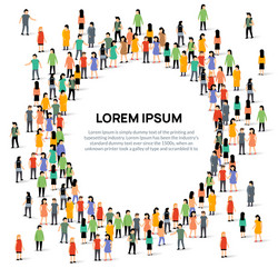 Isometric people crowd Royalty Free Vector Image