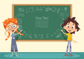 Kids classroom Royalty Free Vector Image - VectorStock