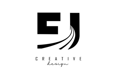 Letters ej logo with a minimalist design Vector Image