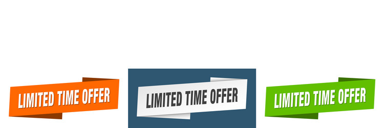 Limited time offer banner template time Royalty Free Vector