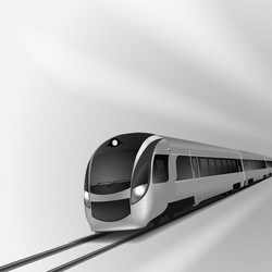 Modern high speed train isolated on white Vector Image