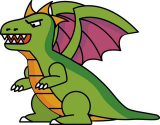 Isolated dragon cartoon design Royalty Free Vector Image