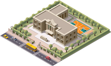 Isometric infographic element or university Vector Image