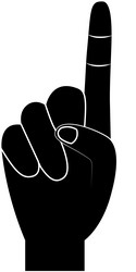 One finger up hand gesture icon image Royalty Free Vector