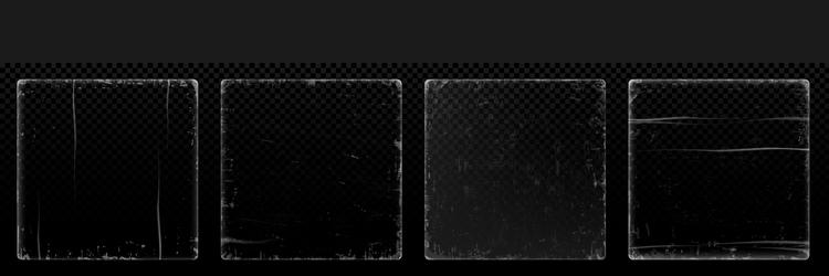 Worn grunge vinyl frame - realistic Royalty Free Vector