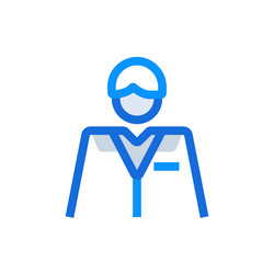Boss business people icon with blue outline style Vector Image