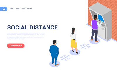 People greeting with social distancing Royalty Free Vector