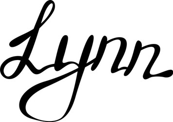 Happy birthday lynn name lettering Royalty Free Vector Image