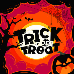 Halloween background trick or treat Royalty Free Vector