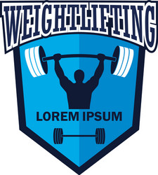 Weight lifting logo with text space Royalty Free Vector