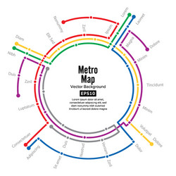 Metro map imaginary underground map Royalty Free Vector