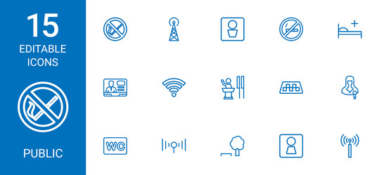 Public icons Royalty Free Vector Image - VectorStock