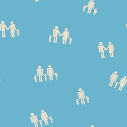 Seamless background with family members Royalty Free Vector