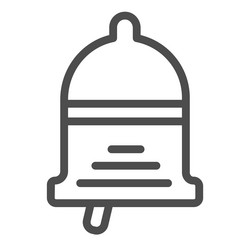 Bell alarm buzz alert thin line icon school Vector Image