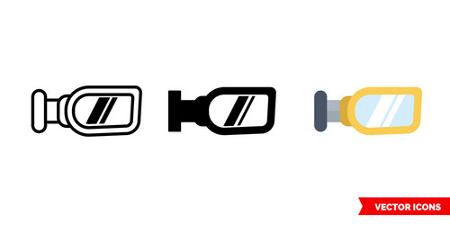 Scenic view icon 3 types isolated sign Royalty Free Vector