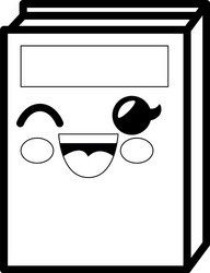 Book cartoon smiley Royalty Free Vector Image - VectorStock