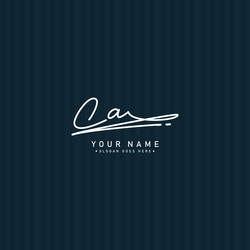 Ca signature logo - handwritten template Vector Image