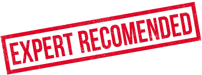 Expert recommended rubber stamp Royalty Free Vector Image